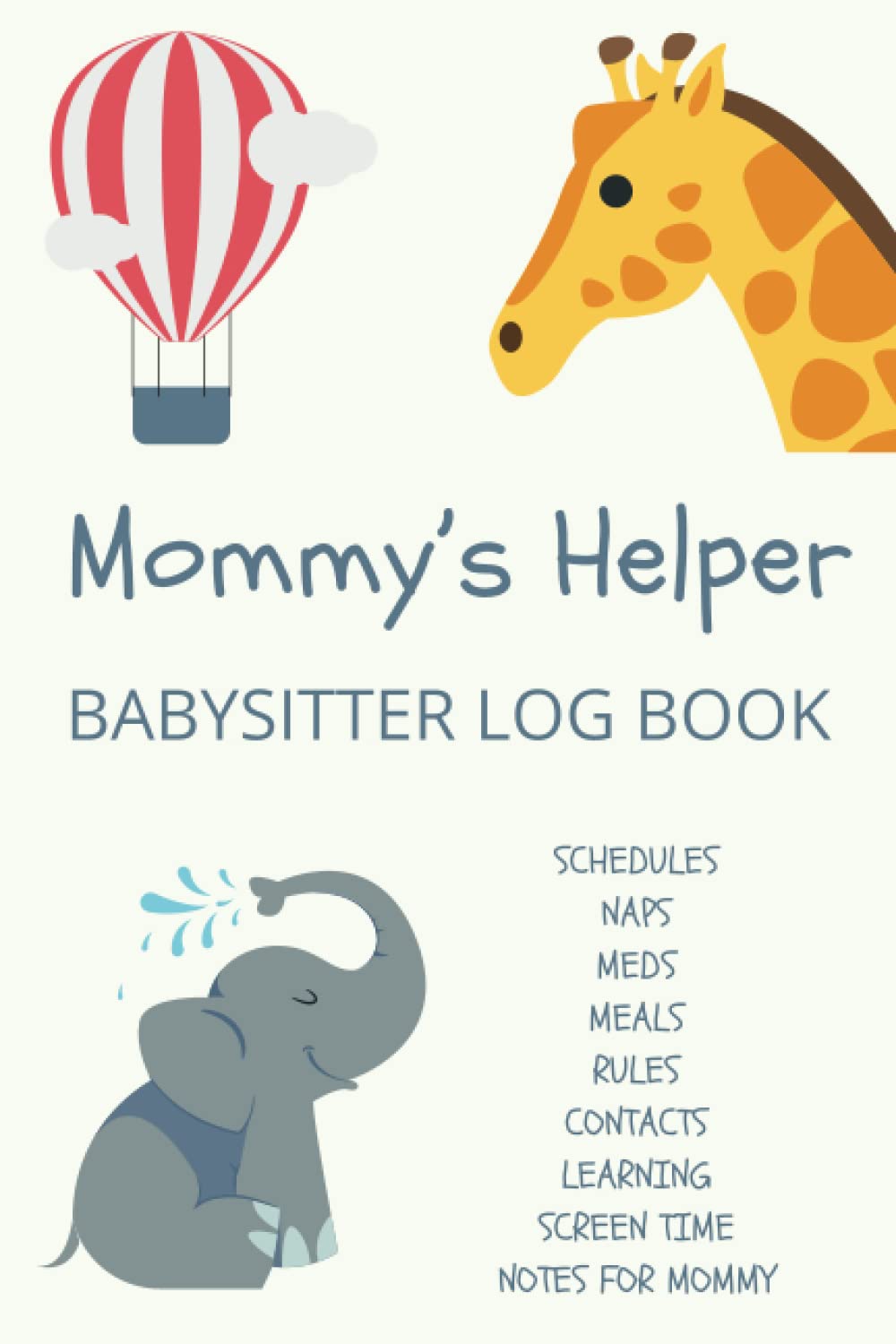 Amazon.com: Babysitter Log Book, Mommy's Helper: Schedules Naps Meds ...