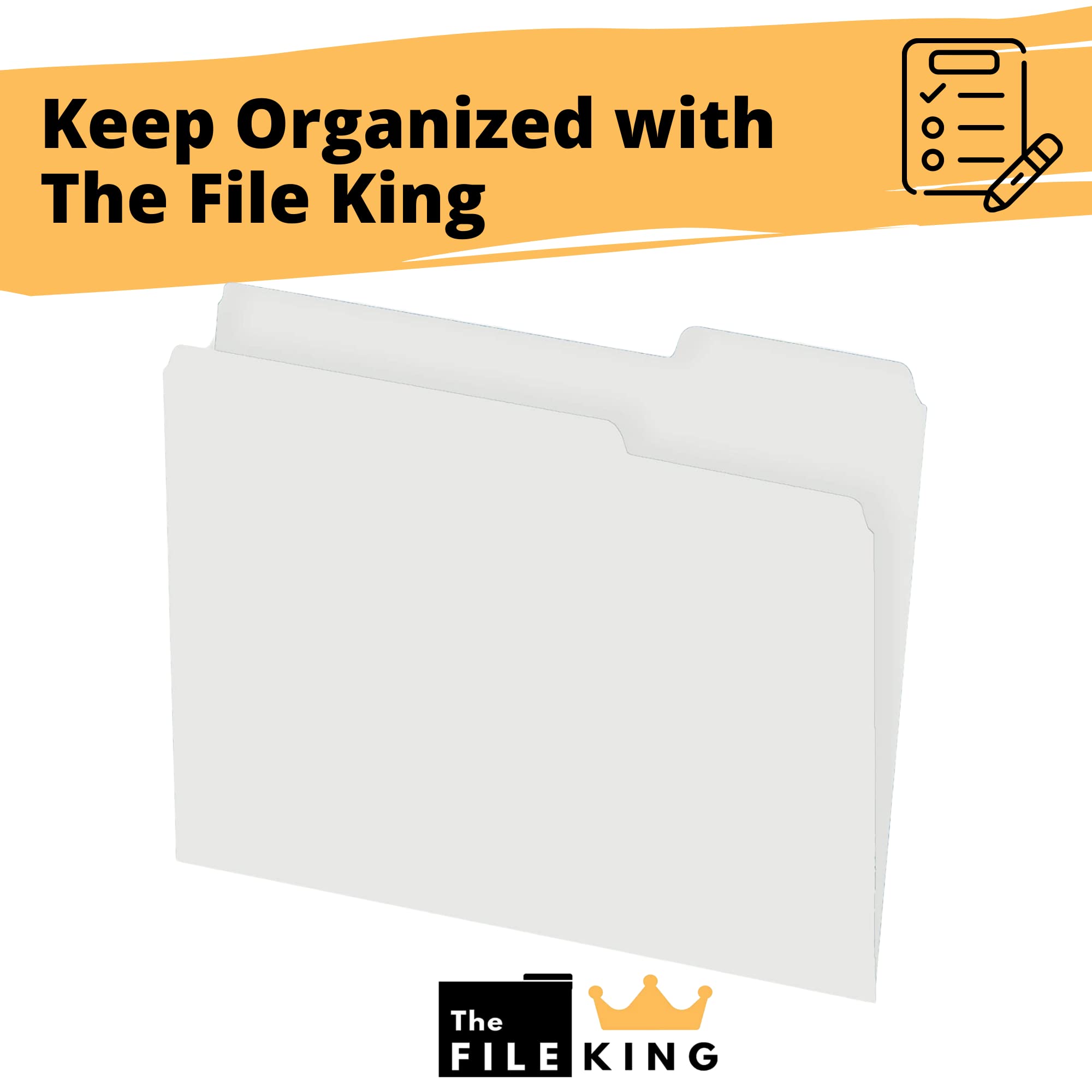 Snapklik.com : 1/3 Cut White File Folders Letter Size - 100 Pack ...