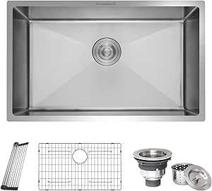 Gaomasck Kitchen Sink,30" Undermount Kitchen Sinks,16 Gauge Stainless ...