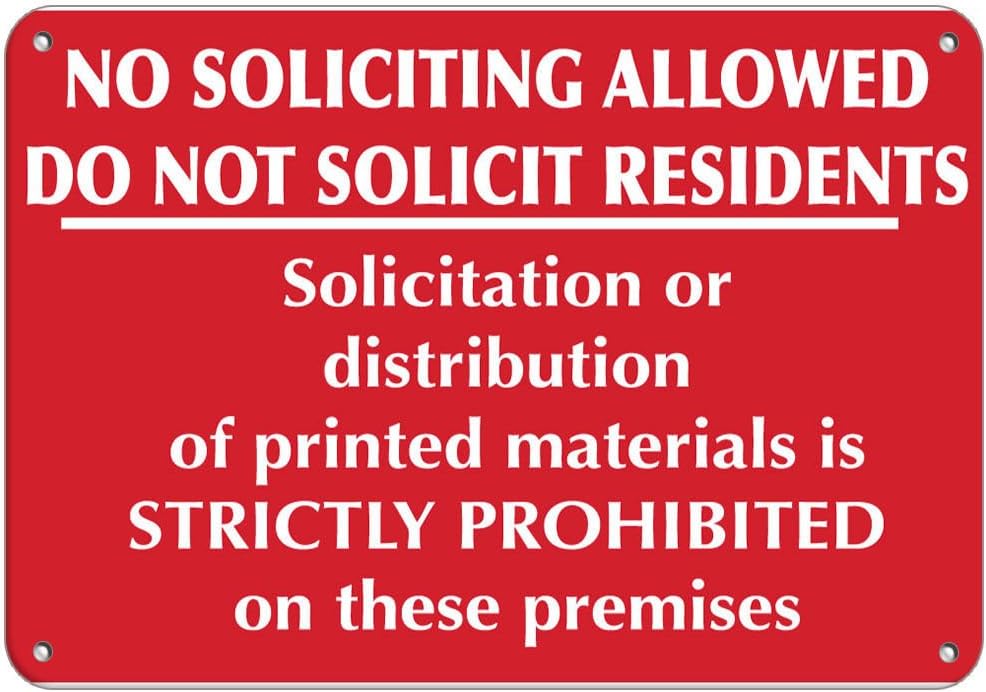 Amazon.com: No Soliciting Allowed Do Not Solicit Residents Label Vinyl ...