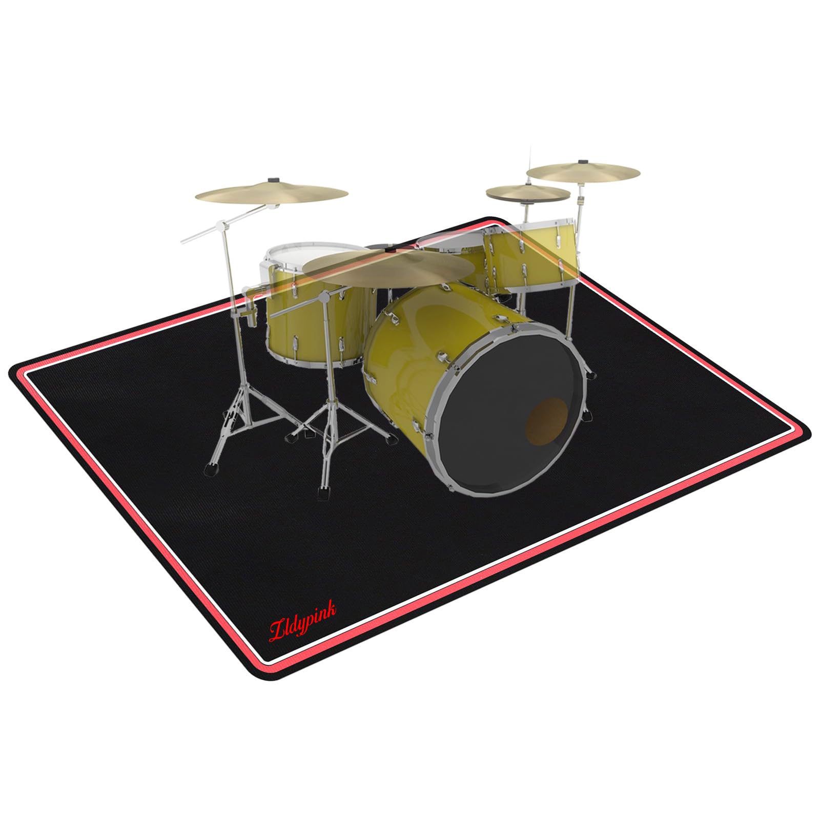 ZLDYPINK 4Ft x 6Ft Drum Rug Outdoor Indoor,Drum Set Carpet Electrical ...