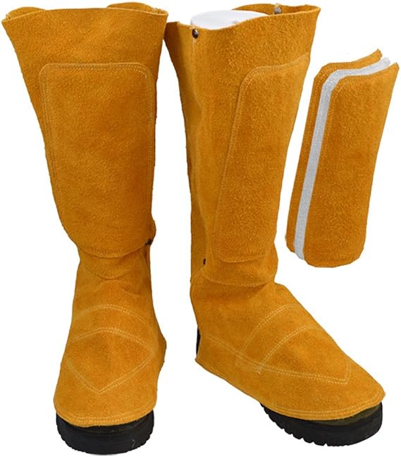 Amazon.com: 11" Welder Shoe Protector, Long Cowhide Leather Shoe ...