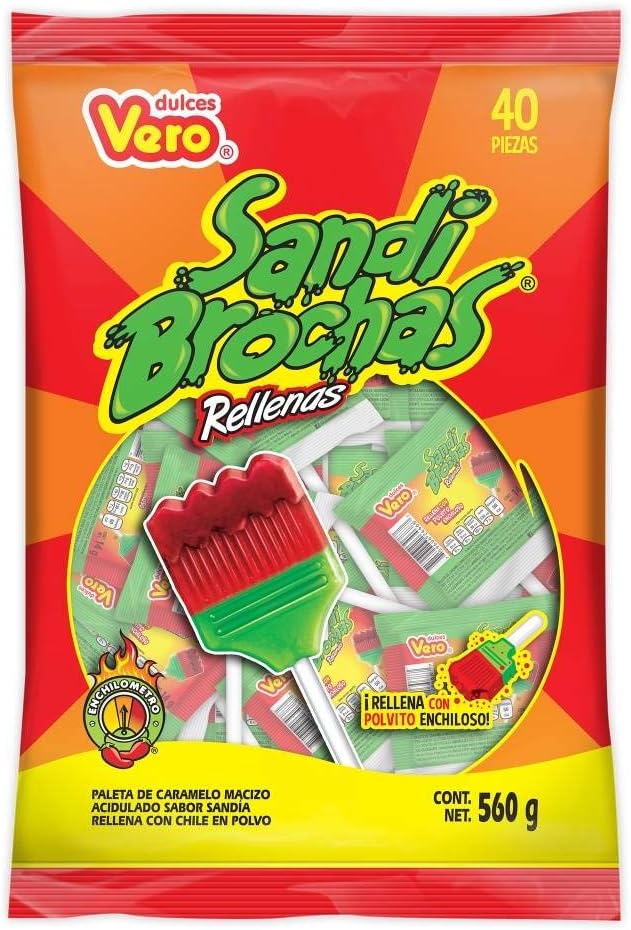 Amazon.com : Vero Sandi Brochas 40 Piece Bag Chili Powder Watermelon ...