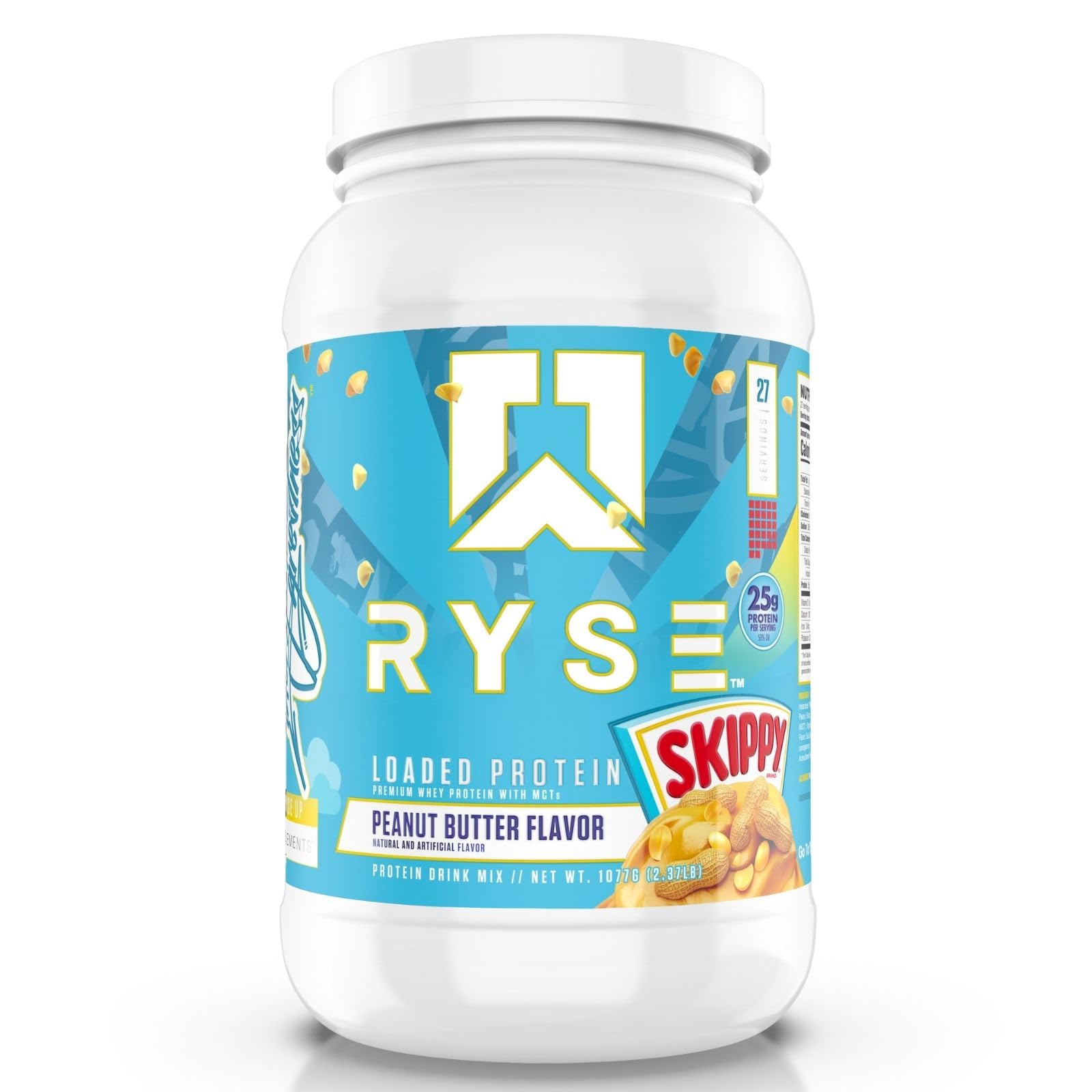RYSE Up Supplements Loaded Protein - Skippy Peanut Butter 27 Servings ...