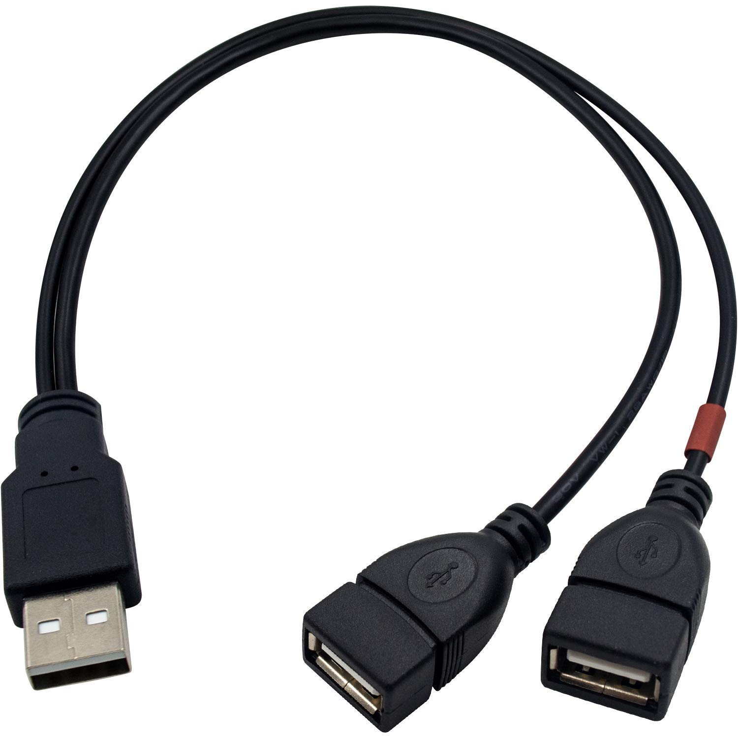 Duttek USB 2.0 2-Way Cable, 11.8 inches (30 cm), USB 2.0 A (Male to 2 ...