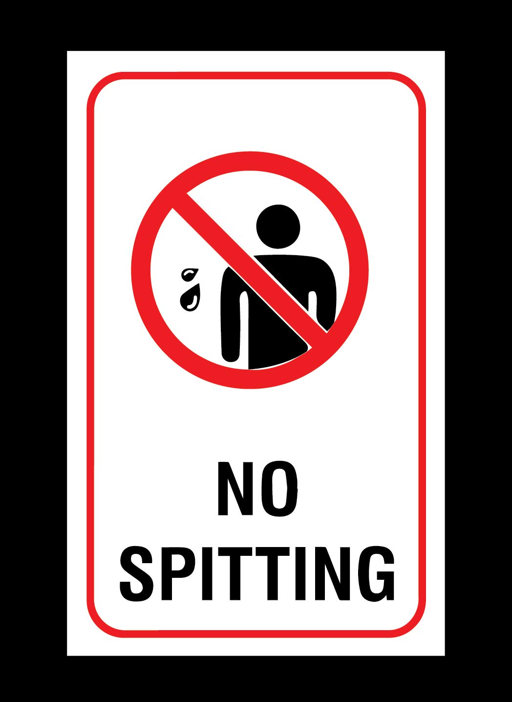 SIGN EVER™ No Spitting 3mm Sign Board For Office Bank Shopping Mall ...