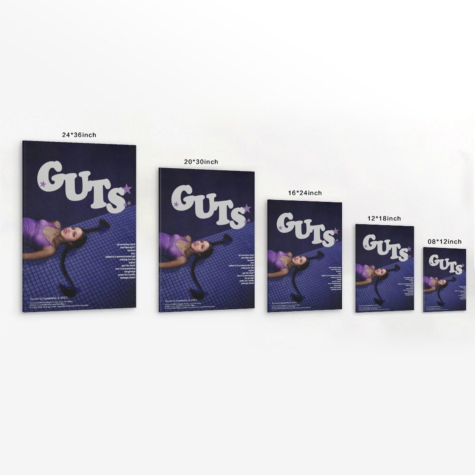 Snapklik.com : Olivia Poster Rodrigo Guts Album Cover Canvas Art Poster ...