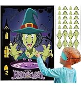 Amazon.com: OurWarm Halloween Party Games Kids Pin The Spider On The ...