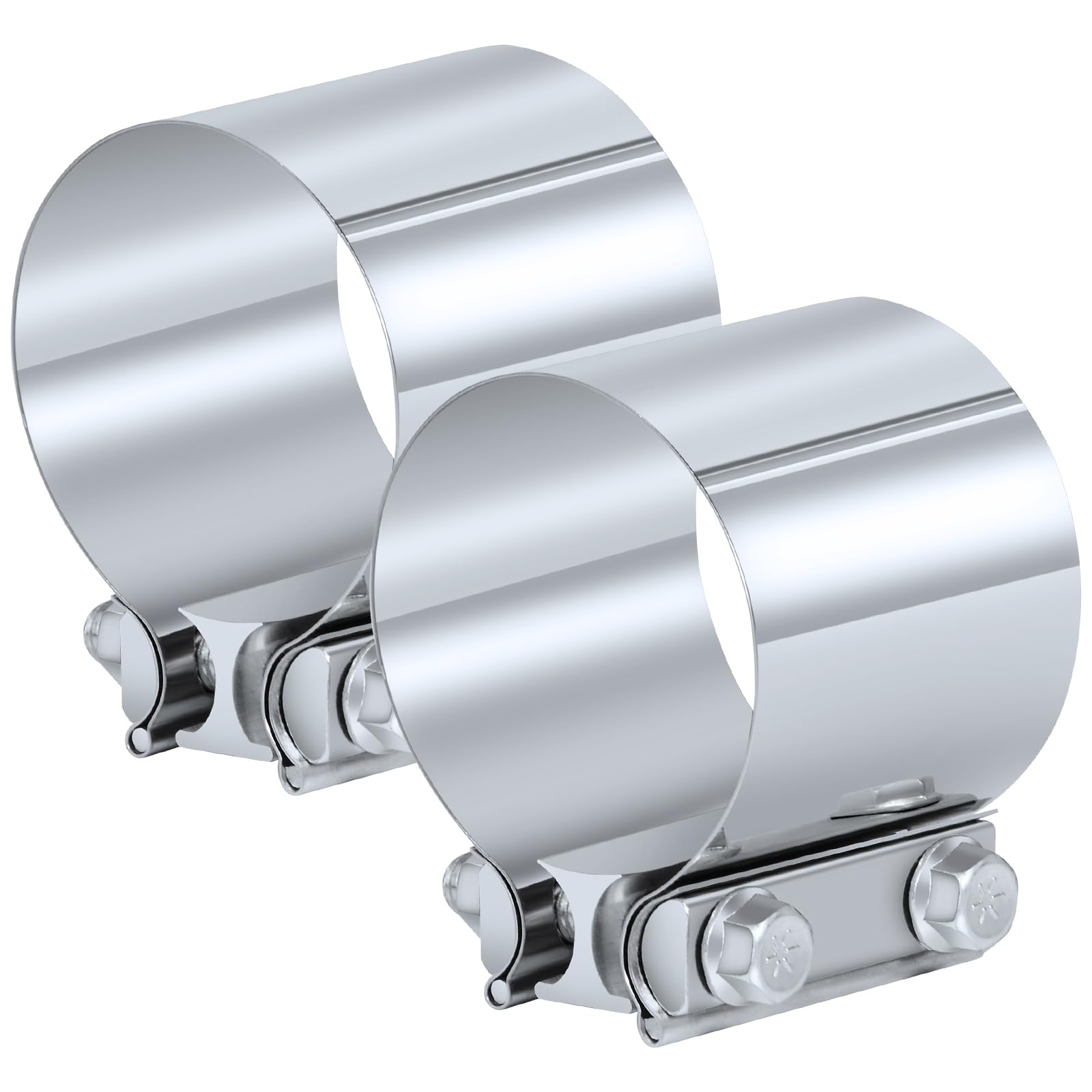 Amazon.com: Kshineni 3 Inch Exhaust Clamps, Lap Joint Band Clamp 3 ...