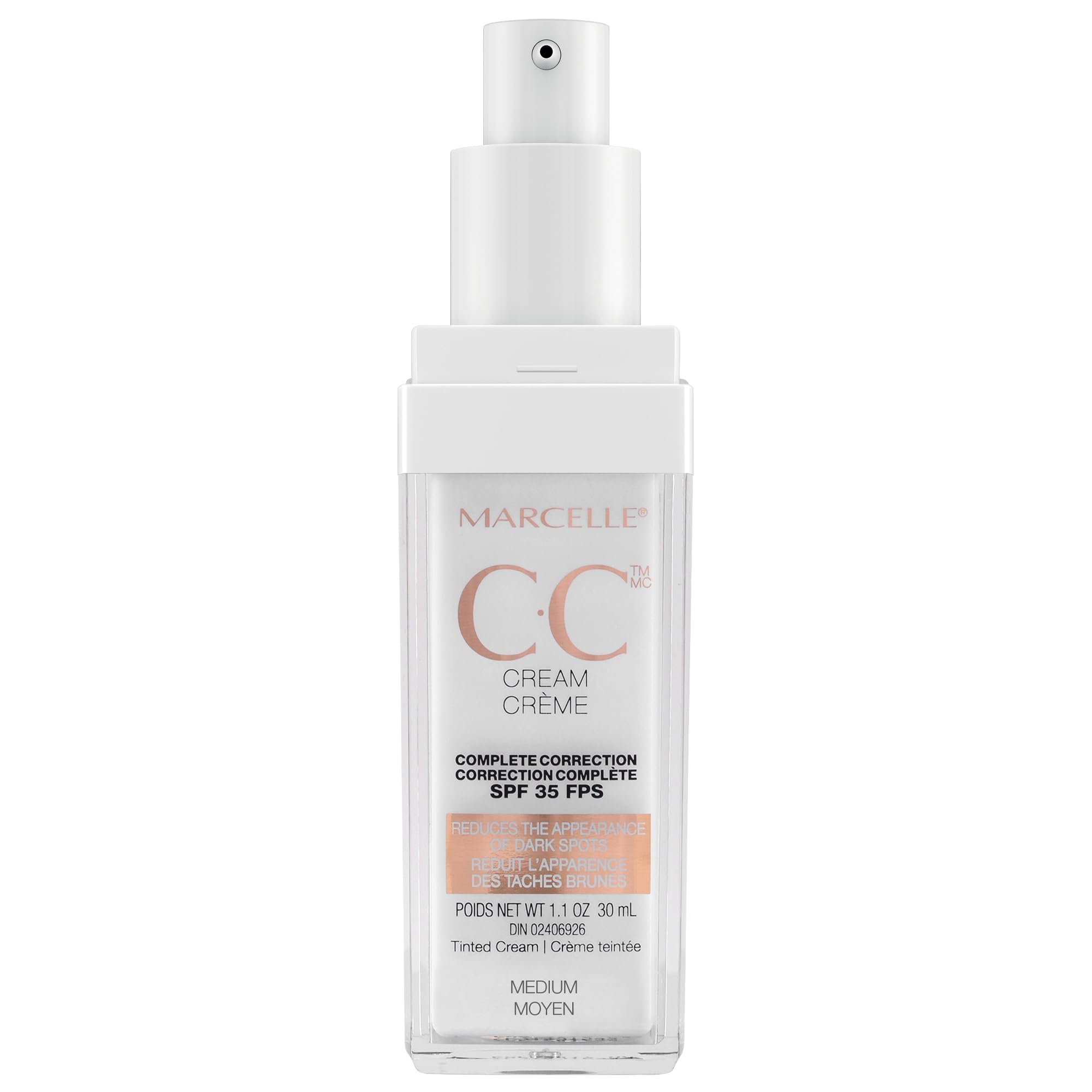 Marcelle CC Cream SPF 35, Medium, Complete Correction, Tinted ...