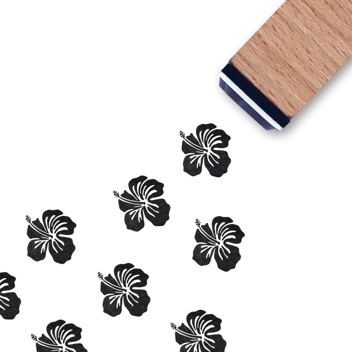 Amazon.com: Hibiscus Rubber Stamp, 3/5 Inch Small Mini Stamp for ...