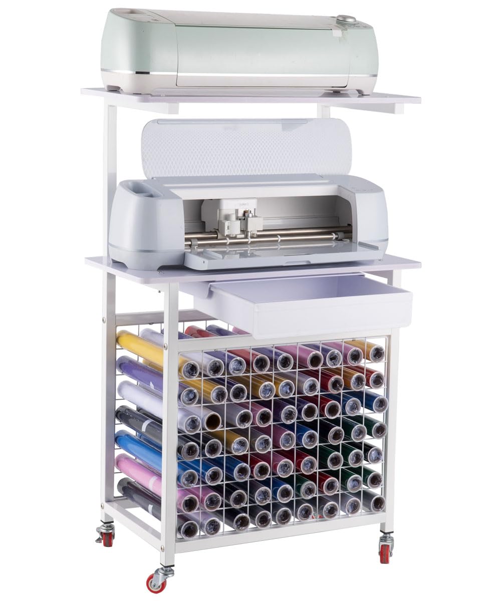 Amazon.com: RTSTEC Organizer and Storage Cart For Cricut Machines Vinyl ...