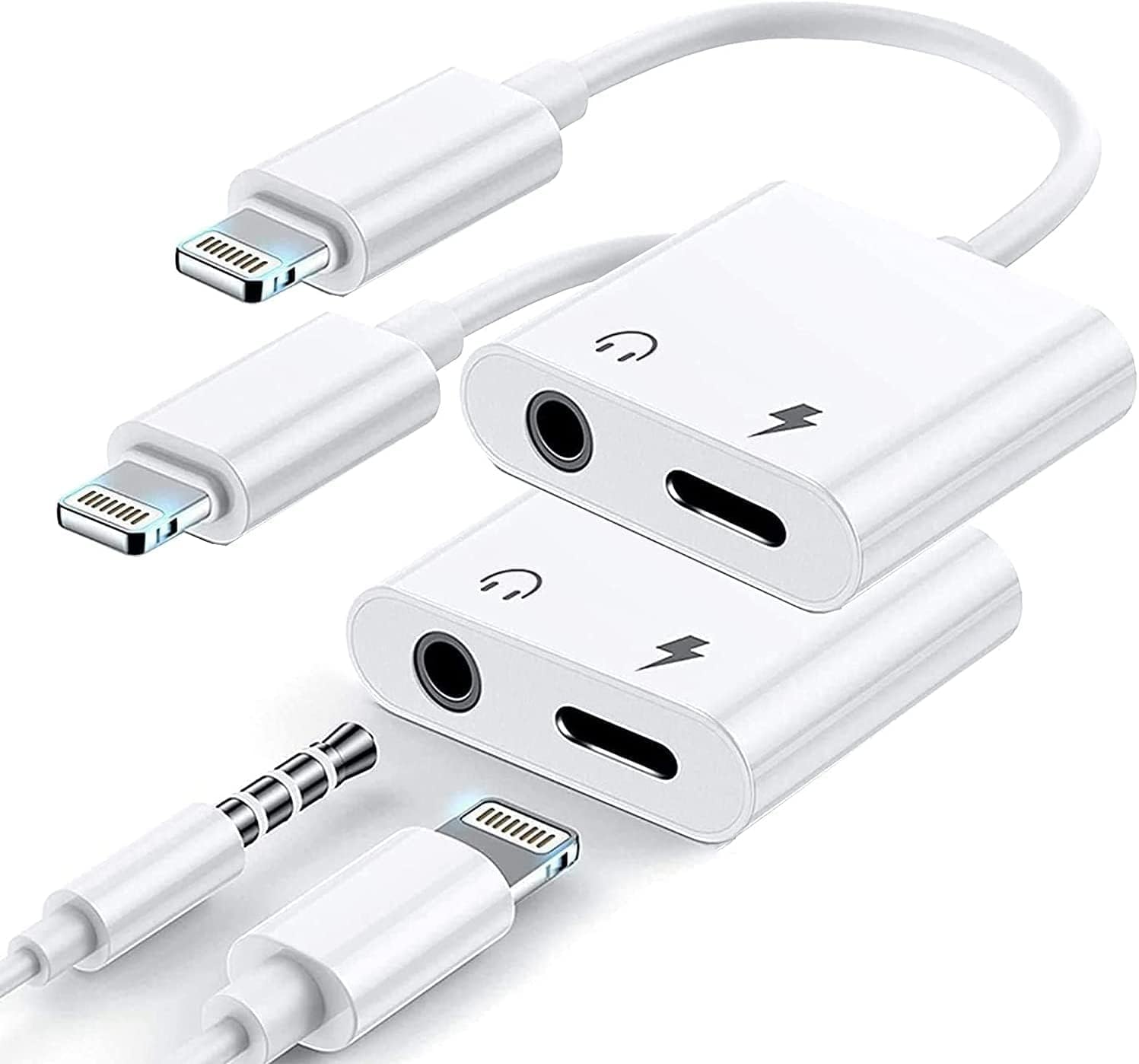 Amazon.com: [Apple MFi Certified] iPhone Headphones Adapter Splitter, 2 ...