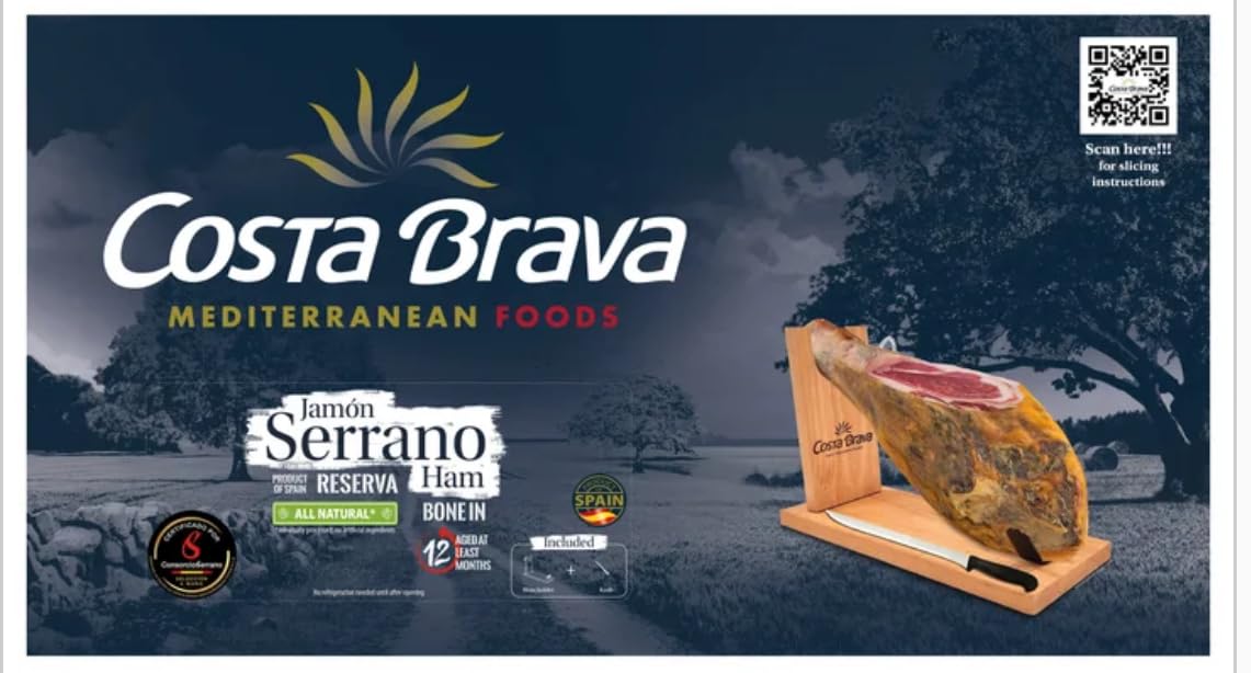 Amazon.com: Costa Brava Jamón Serrano Reserva Ham, All Natural Spanish ...