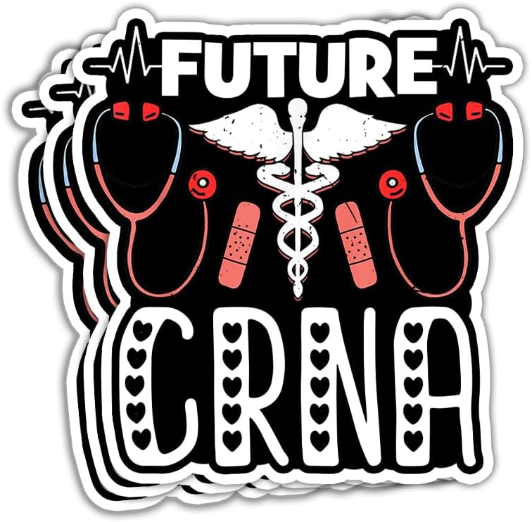 Amazon.com - HUVITEE (3Pcs) Future CRNA Sticker Nurse Anesthetist ...