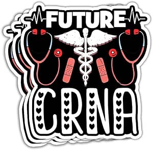 Amazon.com: HUVITEE (3Pcs) Future CRNA Sticker Nurse Anesthetist ...