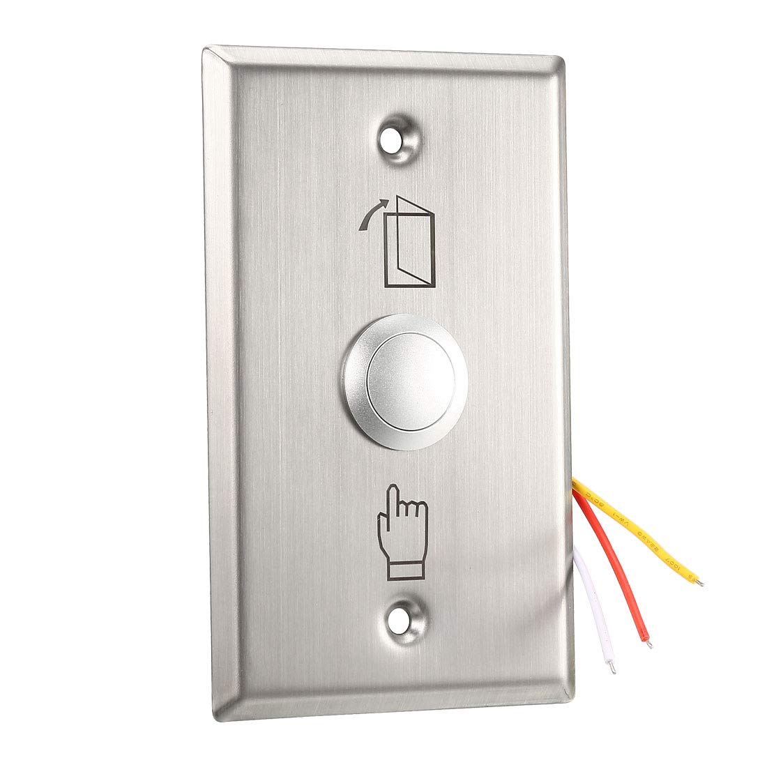 uxcell Door Release Button Push to Exit Resettable NO/NC/COM Switch for Access Control Panel ...