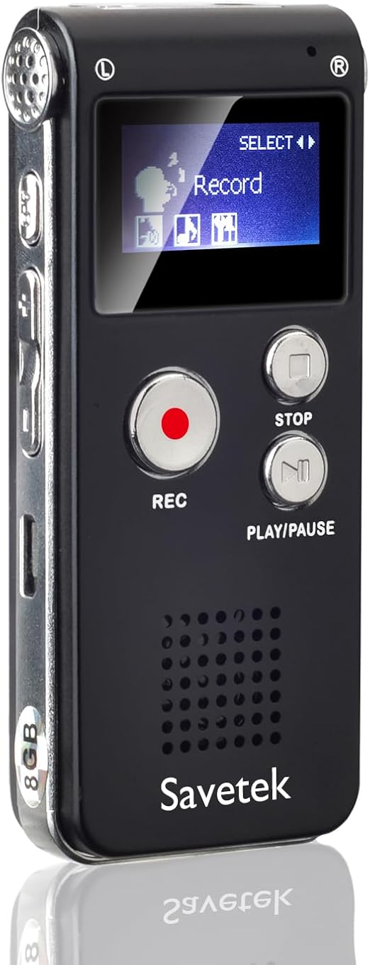 Amazon.com: 8GB Digital Voice Recorder Voice Activated Recorder for ...
