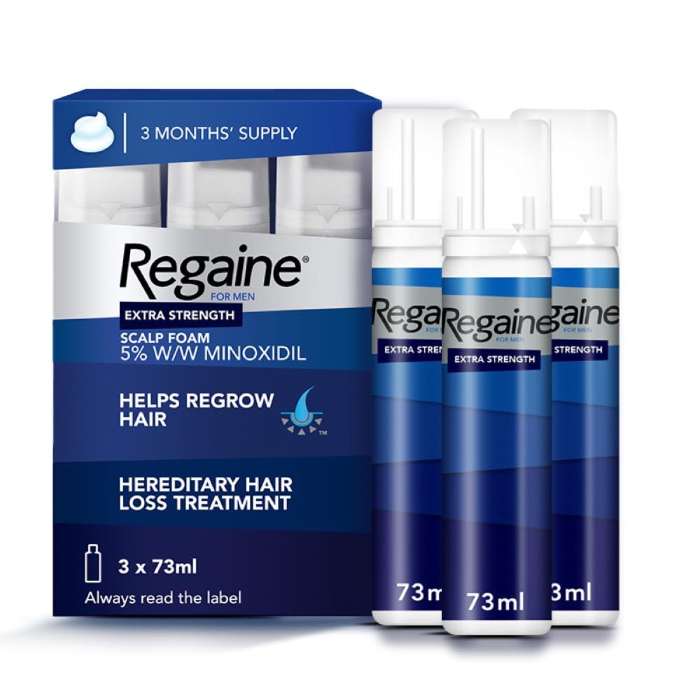 Buy Regaine Extra Strength Scalp Cutaneous Foam (3x 73 ml), for ...