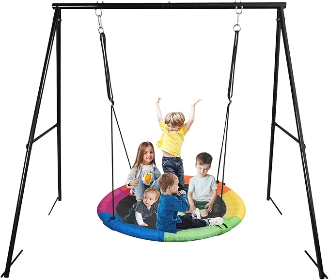 Amazon.com: Hishine 43" Saucer Swing Set und Swing Stand for Porch ...