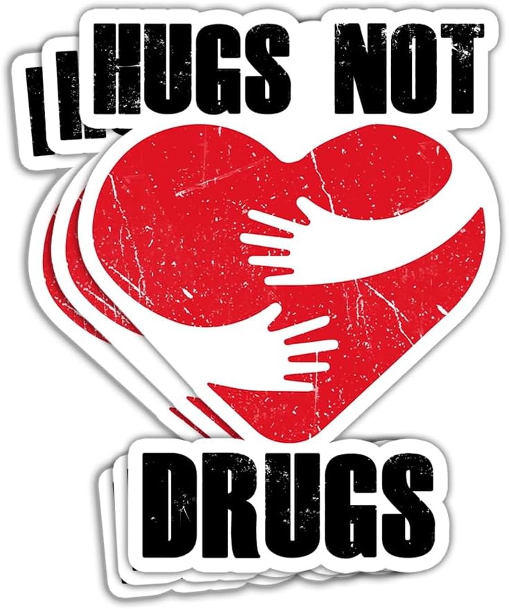 Amazon.com - SODAVA 3Pcs Hugs Not Drugs Sticker, Red Ribbon Week ...