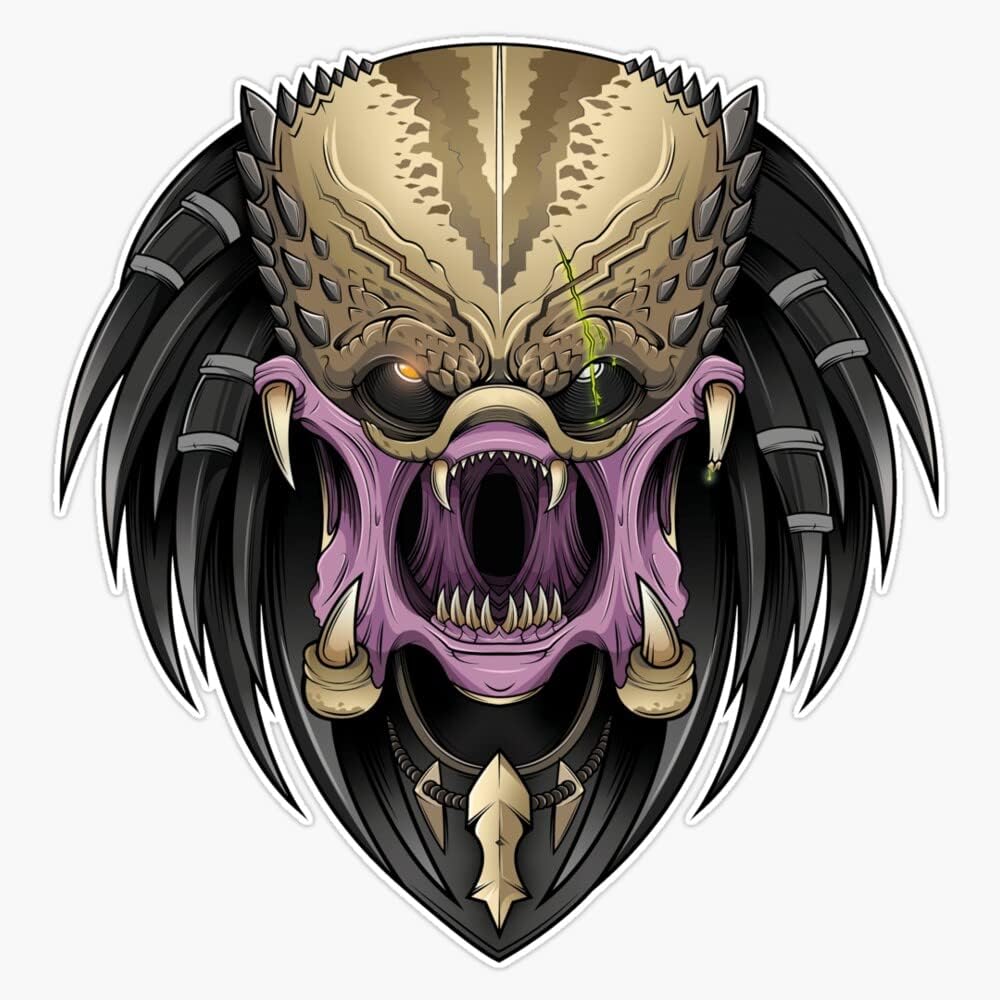 Amazon.com - The Predator - Headshot Bumper Sticker Vinyl Decal 5"