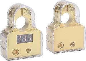 Amazon.com: Car Battery Terminal Connectors Kit with Digital Voltmeter ...