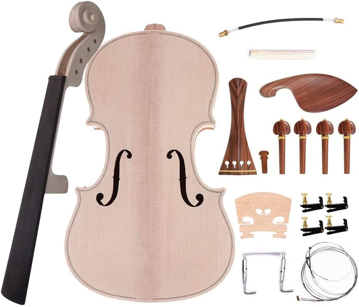 Amazon.com: Yibuy Hand Carved Maple Violin Neck for DIY 4/4 Size Violin ...