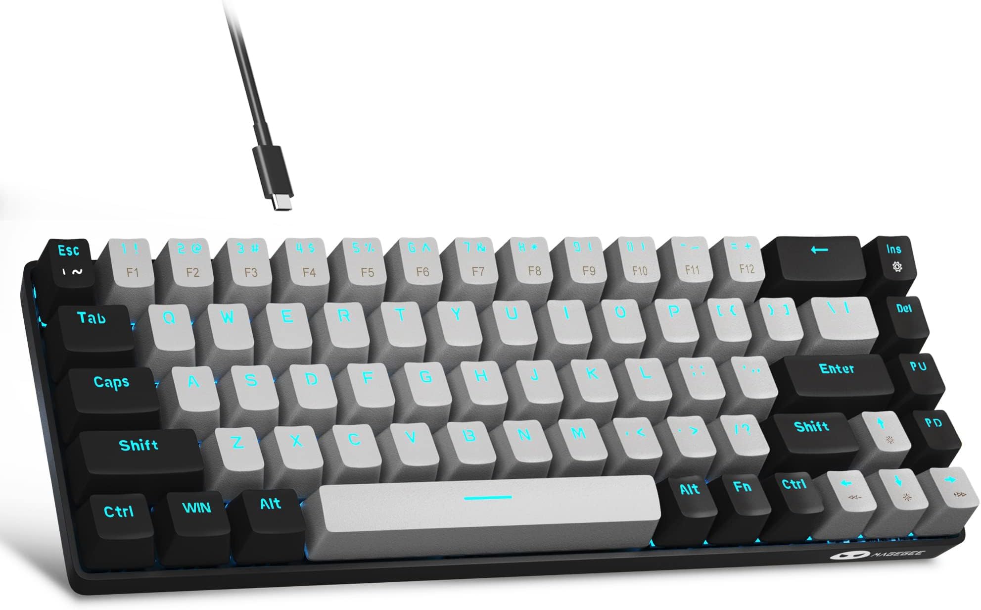 Amazon.com: MageGee Portable 60% Mechanical Gaming Keyboard, MK-Box LED ...