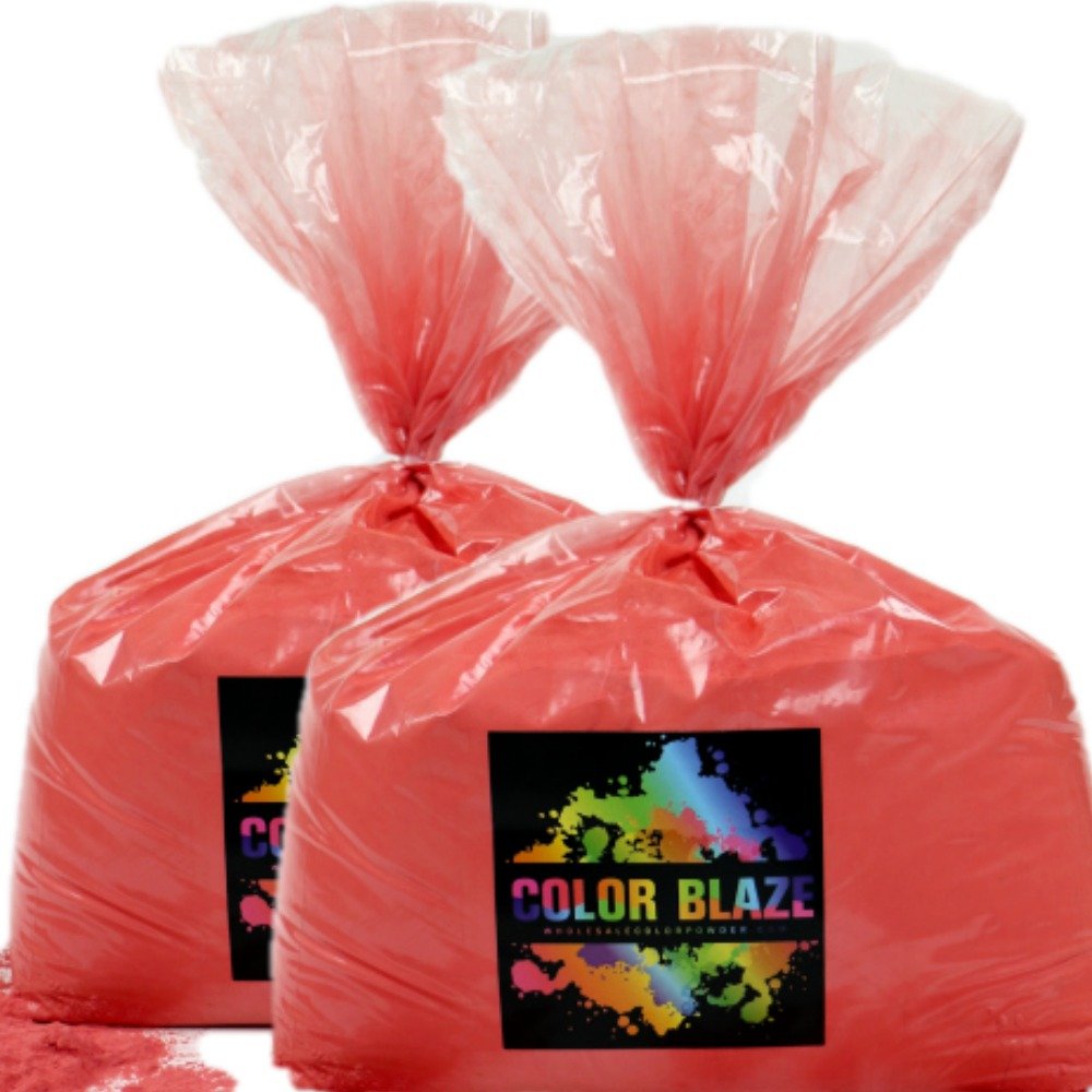 Amazon.com: Color Blaze Holi Colored Powder - 50 lbs of Red Color ...