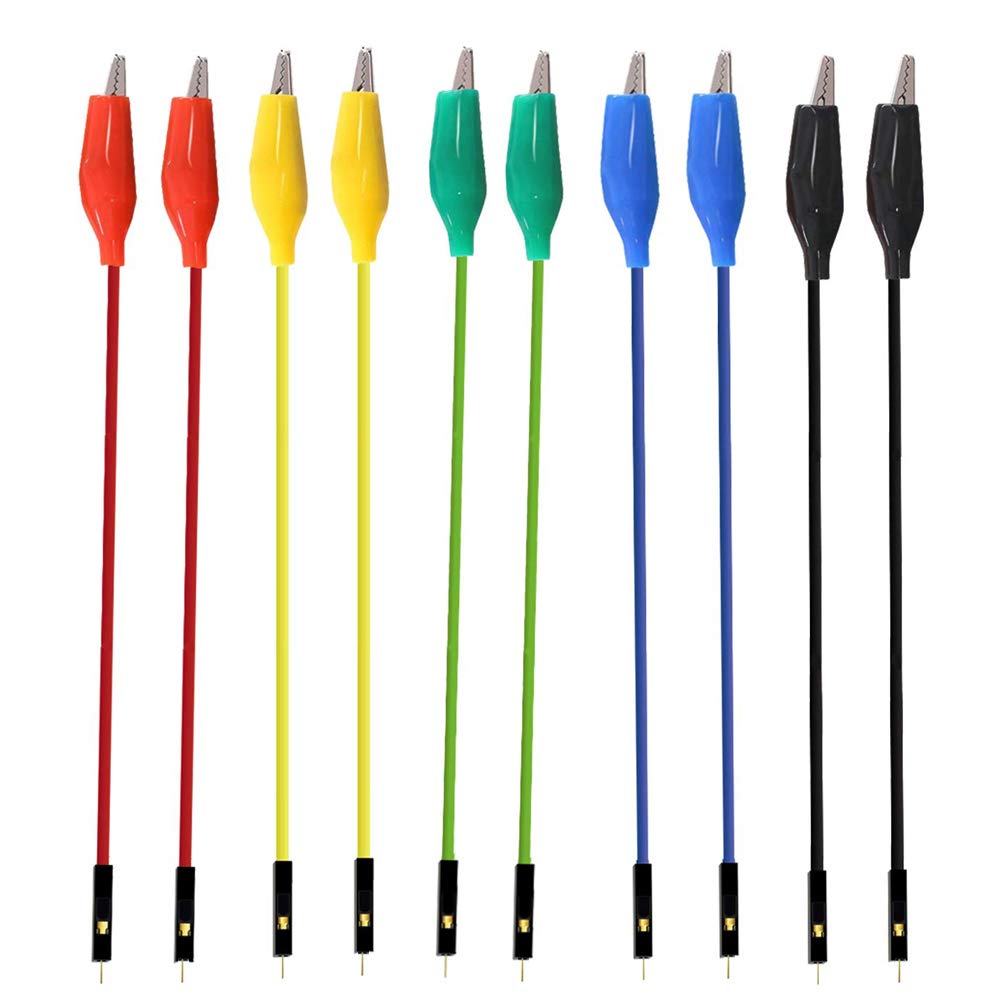 Snapklik.com : Treedix 10pcs 12 Inch Alligator Clip To Breadboard ...