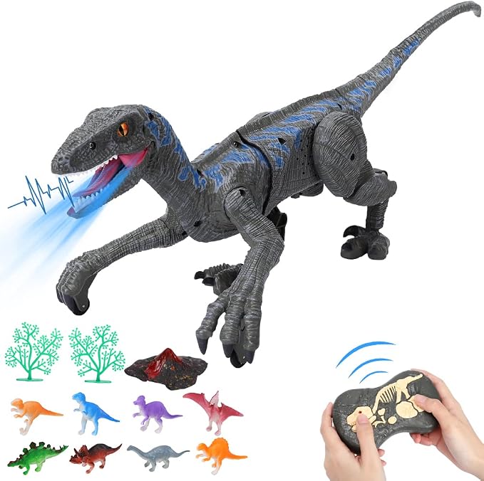 Amazon.com: Remote Control Dinosaur Toys for Kids ,Walking Roaring ...