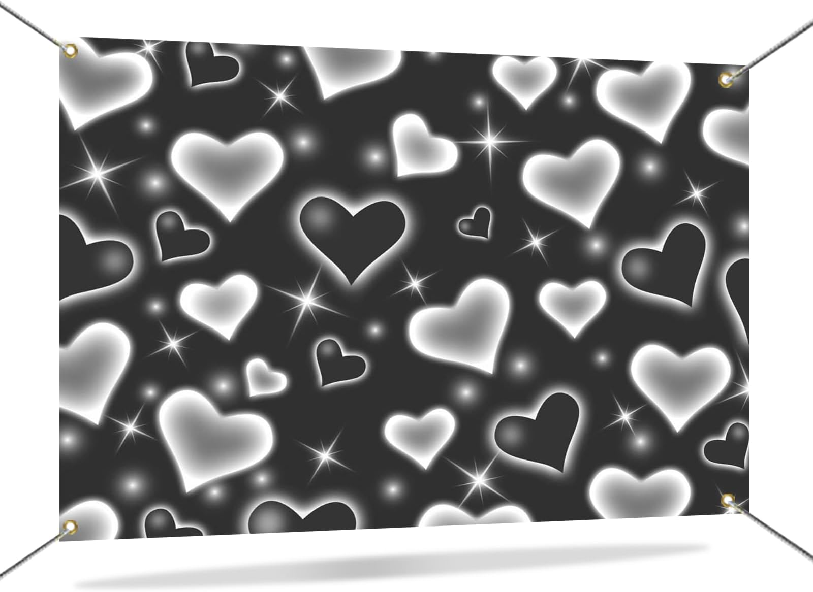 Amazon.com : LYCGS 7x5ft Purple Heart Backdrop 90s Backdrops for ...