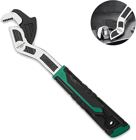 Groword 10 Inch Adjustable Wrench - Auto Size Adjusting, 0.6"-1.38" (15 ...