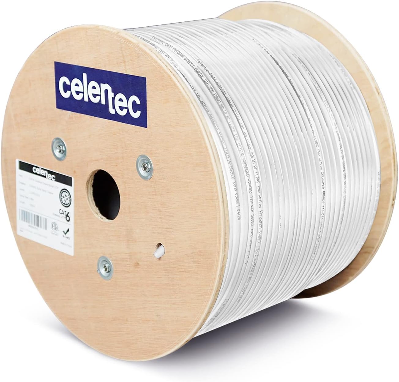 Amazon.com: celertec CAT6 Outdoor Cable, 1000ft, 23AWG Solid Bare ...