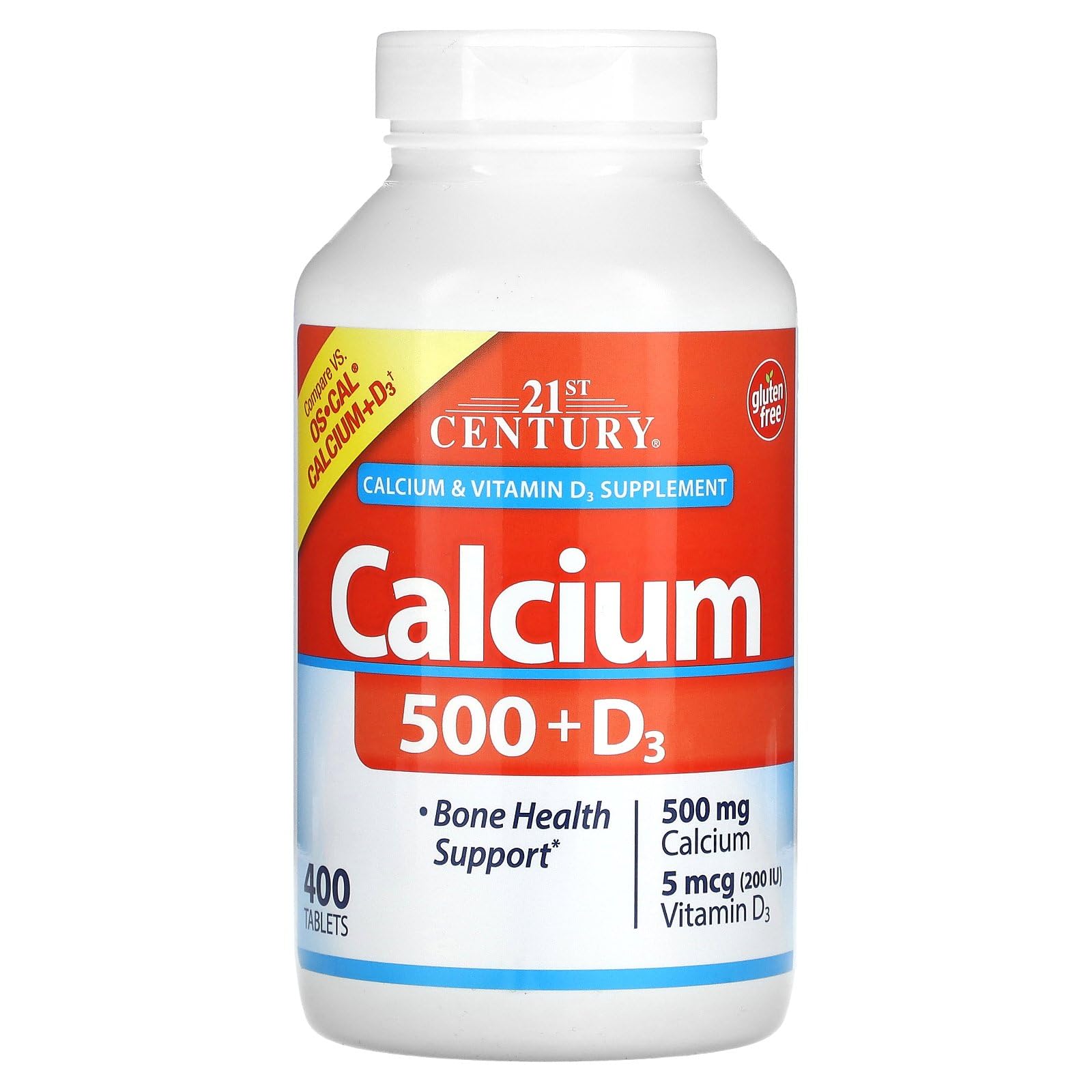 21st Century Calcium 500 Mg Plus D3 Tablets 400 Count | Desertcart INDIA