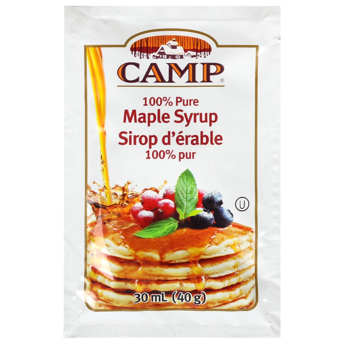 Camp 100% Pure Maple Syrup Single-Serve Sachets, 30ml [Product of ...