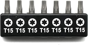 TMAX 7pc 1 Inch T15 Torx Bit Set - Quick Change Star Driver Bits for ...