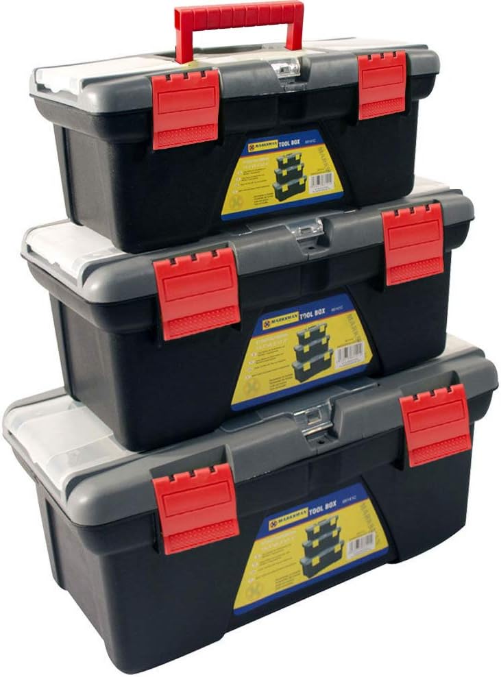 simpa 3PC Toolbox Organiser Set: Includes a 16" Toolbox, 13" Toolbox ...