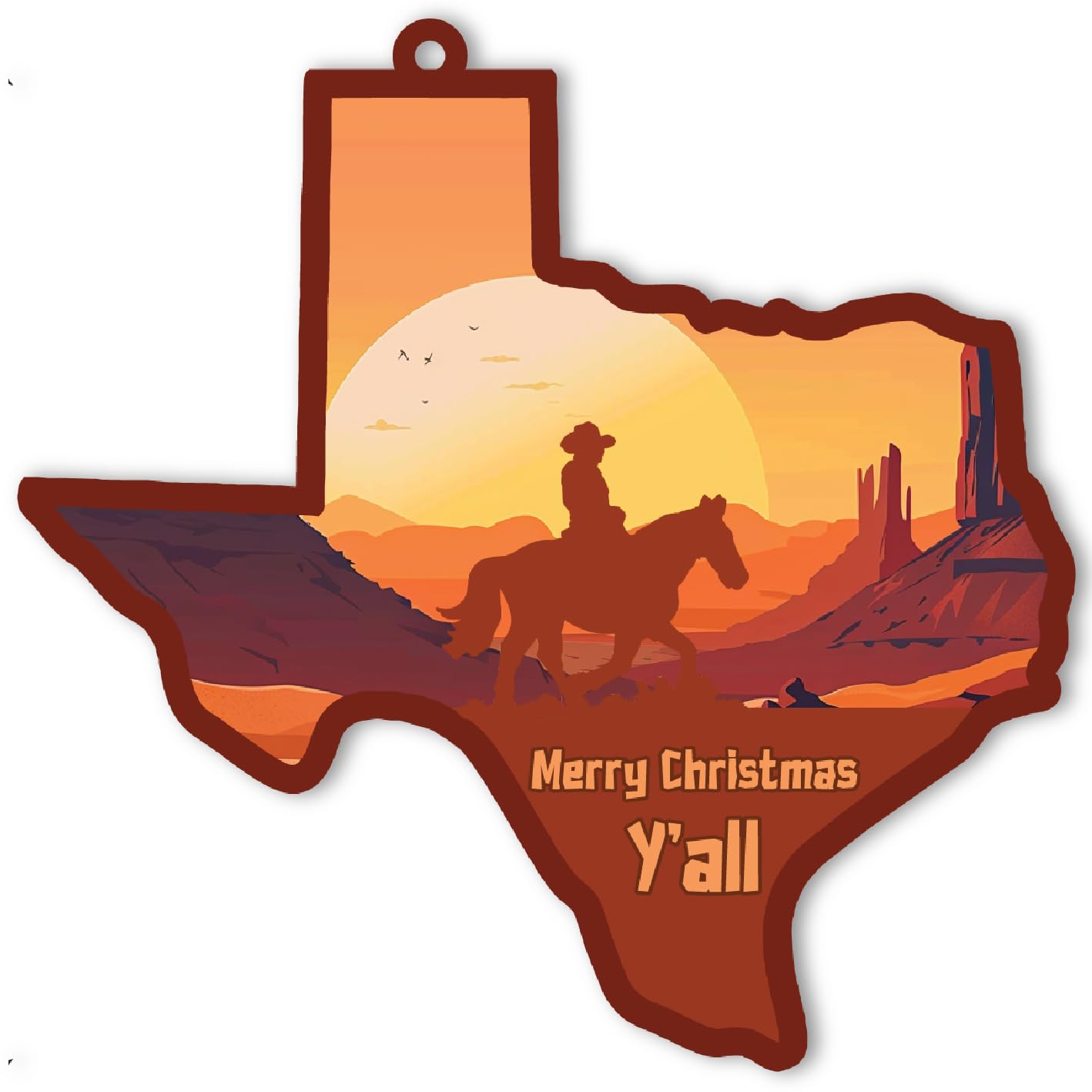 Amazon.com: BlinkWishes Texas Christmas Ornament, Texas State Merry ...
