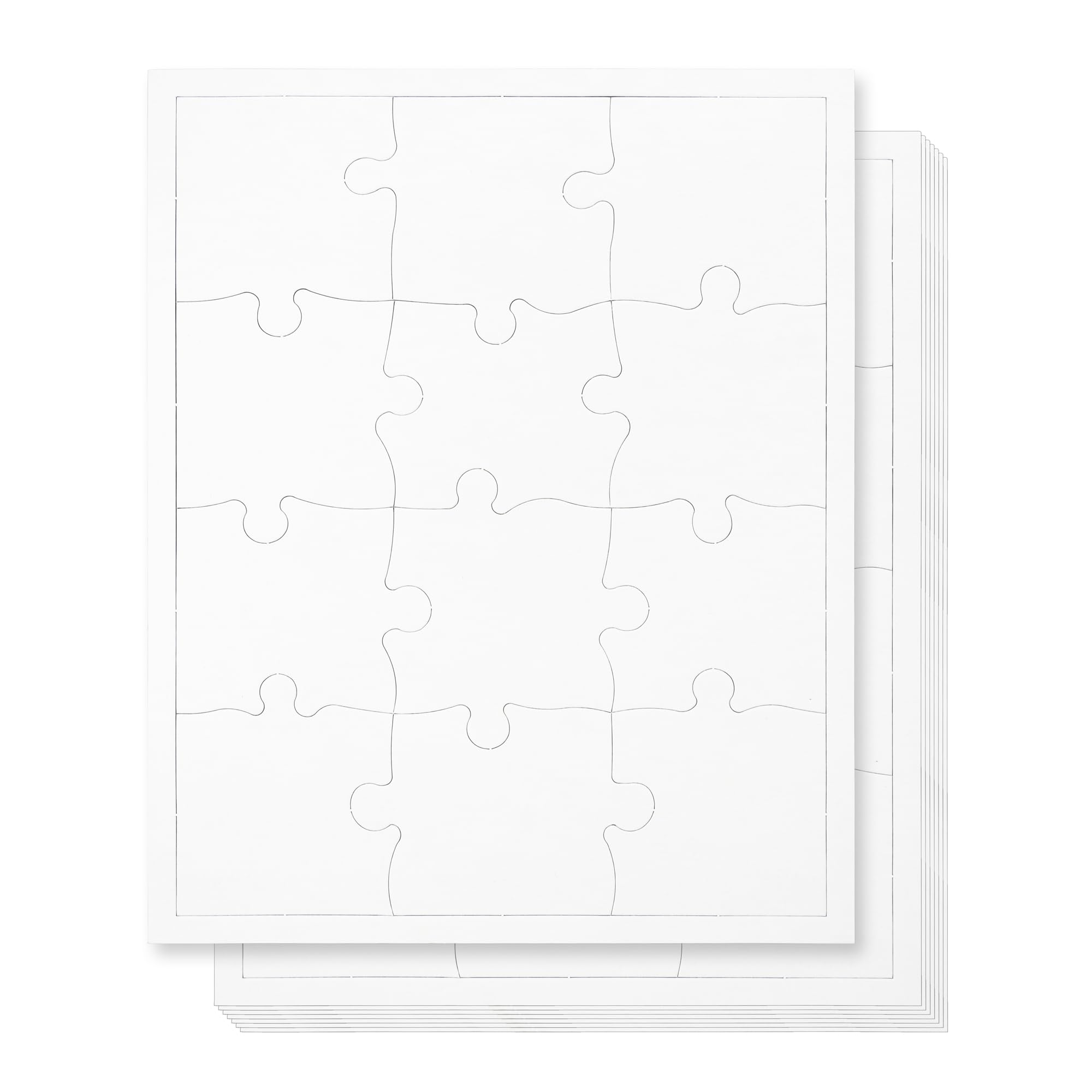 Snapklik.com : 100 Blank Jigsaw Puzzles 8.5 X 11 Inch, 12 Pieces Each ...