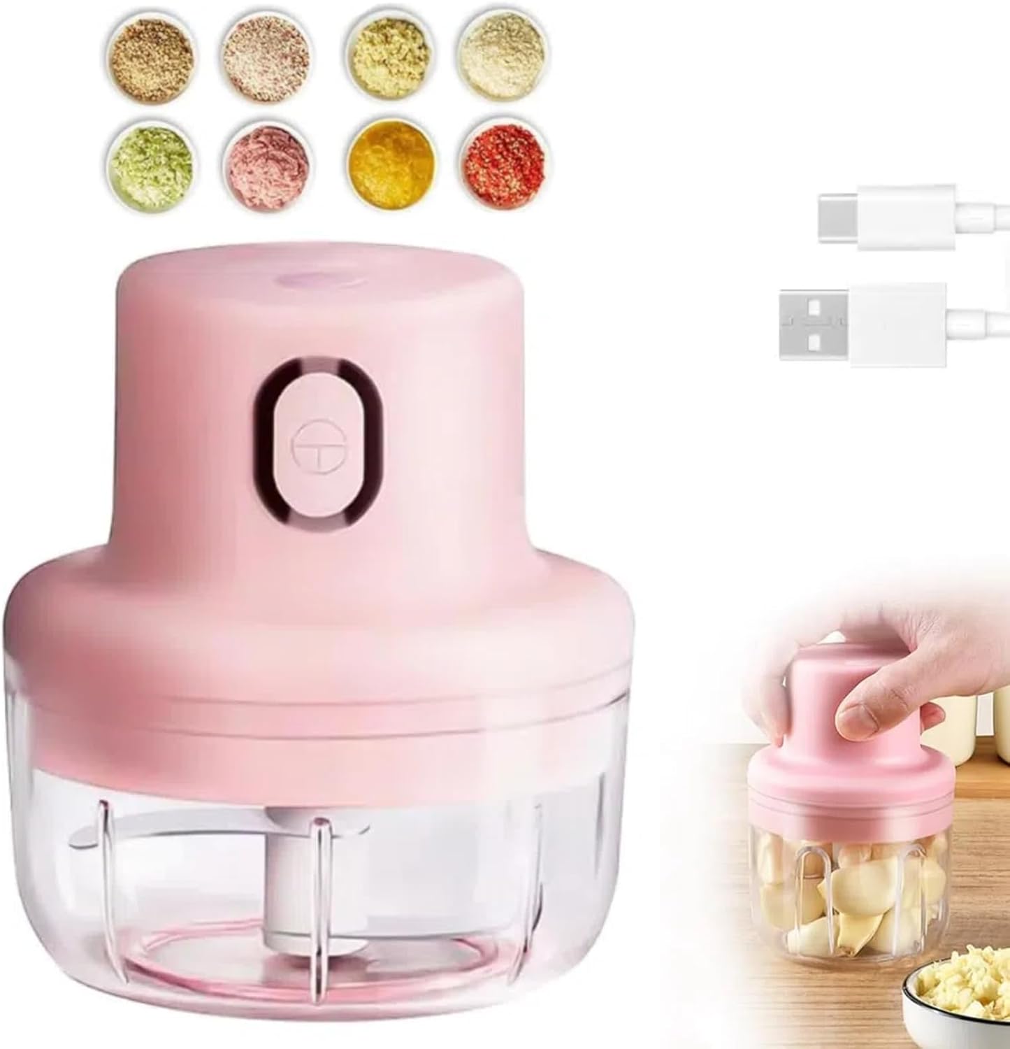 Amazon.com: Wireless Food Chopper, 2025 New USB Rechargeable Mini ...