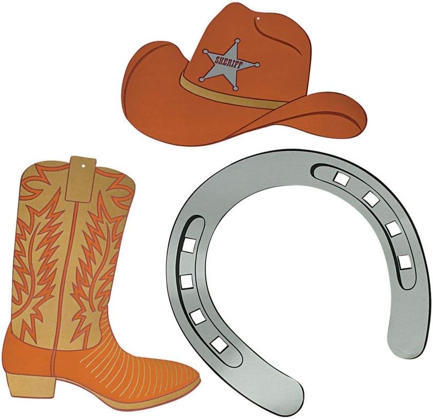 Fun Express - Western Cardboard Cutout Assortment - Party Decor - Wall ...