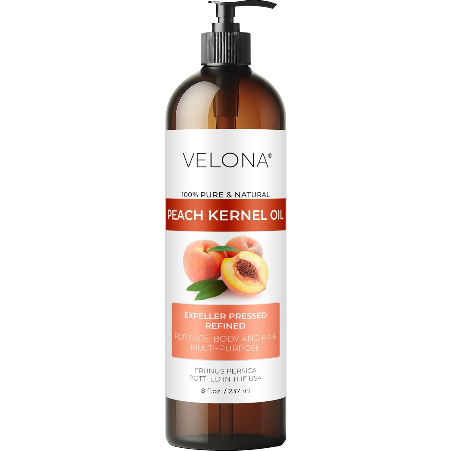Amazon.com : Peach Kernel Oil by Velona - 8 Fl Oz | 100% Pure and ...
