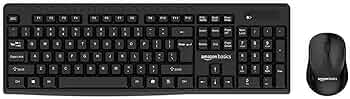 Amazon Basics Wireless Keyboard and Mouse Set | 1000 DPI Mouse | 12 ...