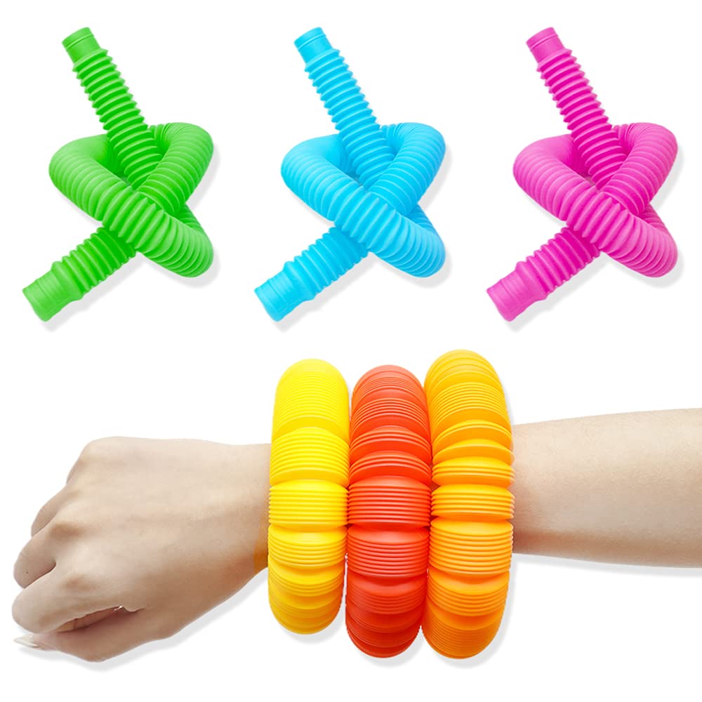 Pynqdfu 7 Pack Pop Tubes Sensory Toys,Fine Motor Skills Toddler Fidget ...