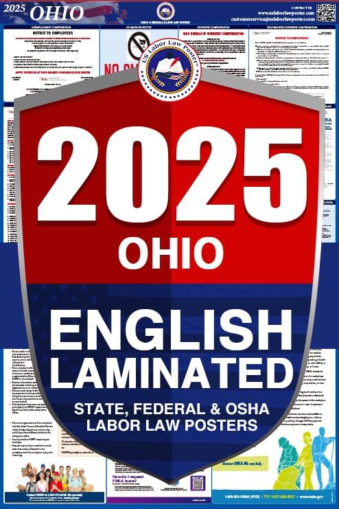 Amazon.com: 2025 Ohio State and Federal Labor Law Poster - OSHA ...