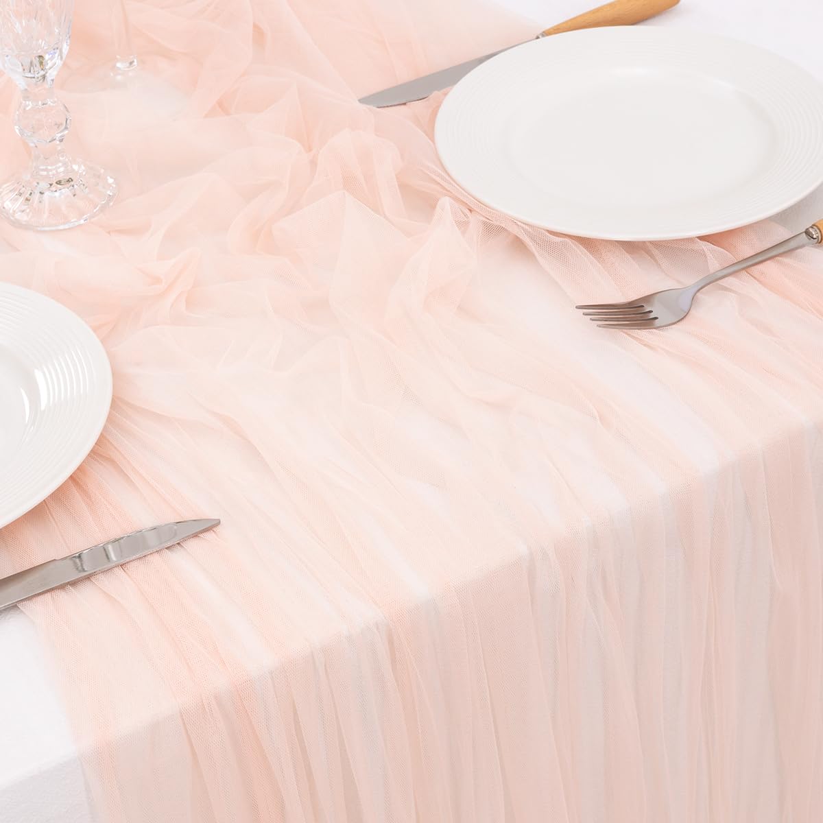 Snapklik.com : Peach Cheesecloth Table Runner 35" X 120" Boho Rustic ...