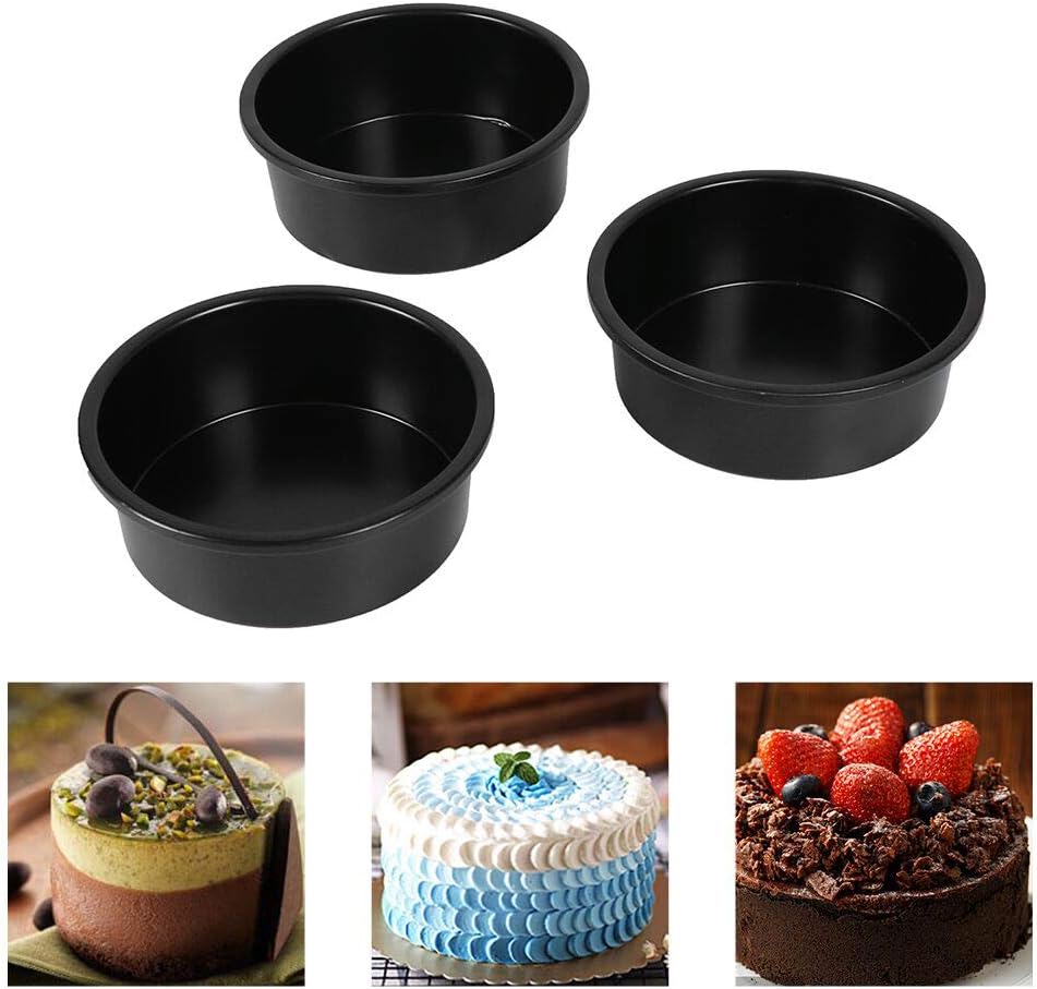 Amazon.com: 6 Inch Cake Pan, Removable Bottom Round 6 In Cake Pan, The ...