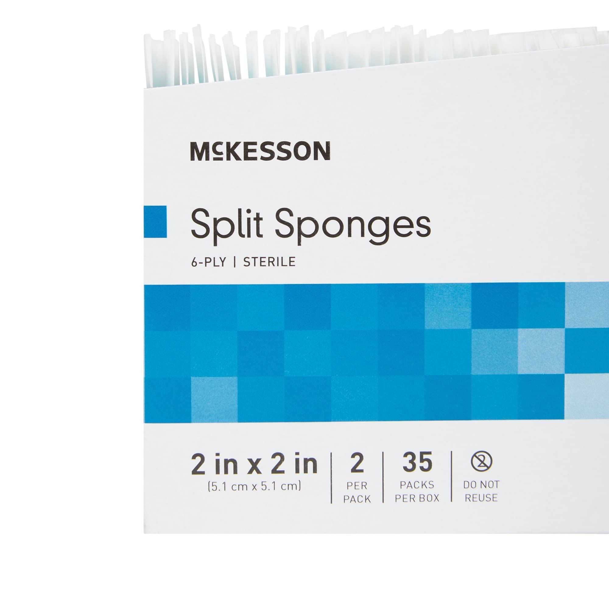 Buy McKesson Split Sponges, Sterile, 100% Cotton, I.V. Drain Split ...